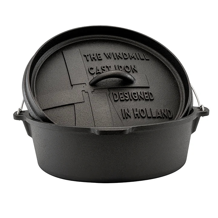 The Windmill Cast Iron Dutch Oven 6 qt without Legs